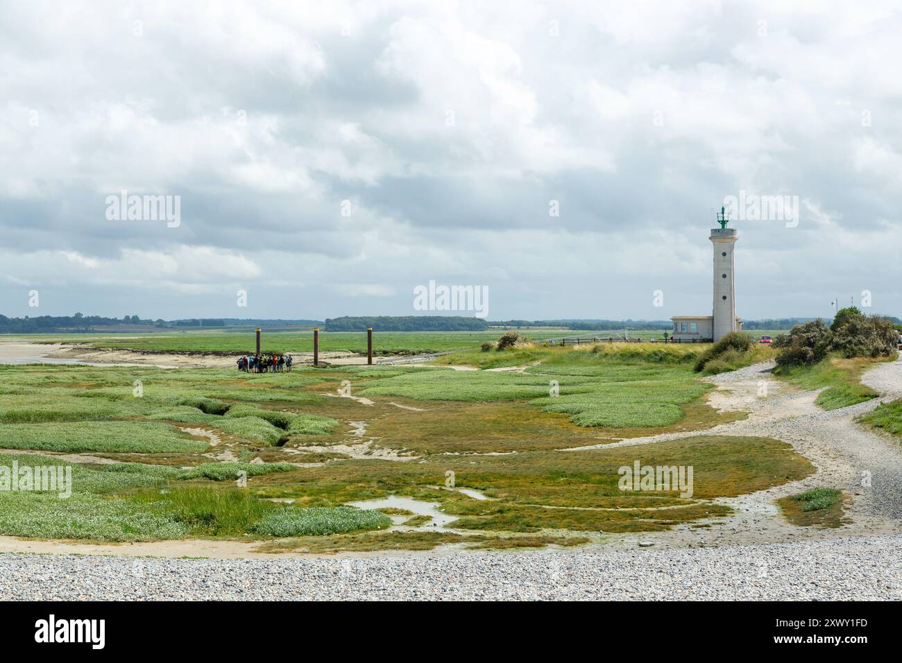 Le Hourdel lighthouse, Bay of Somme, Cayeux-sur-Mer, Somme, France ...