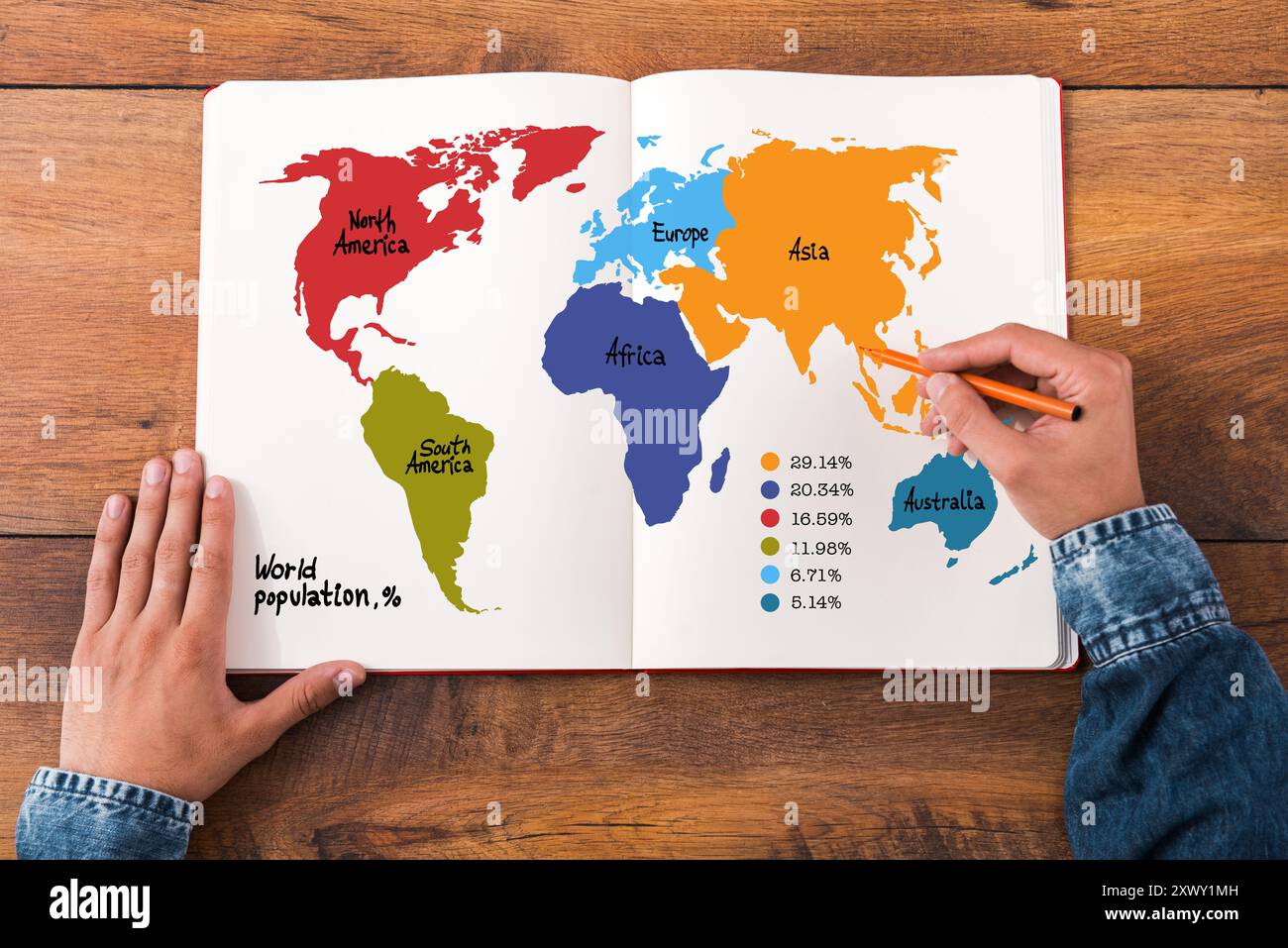 Colorful vector world map hi-res stock photography and images - Alamy