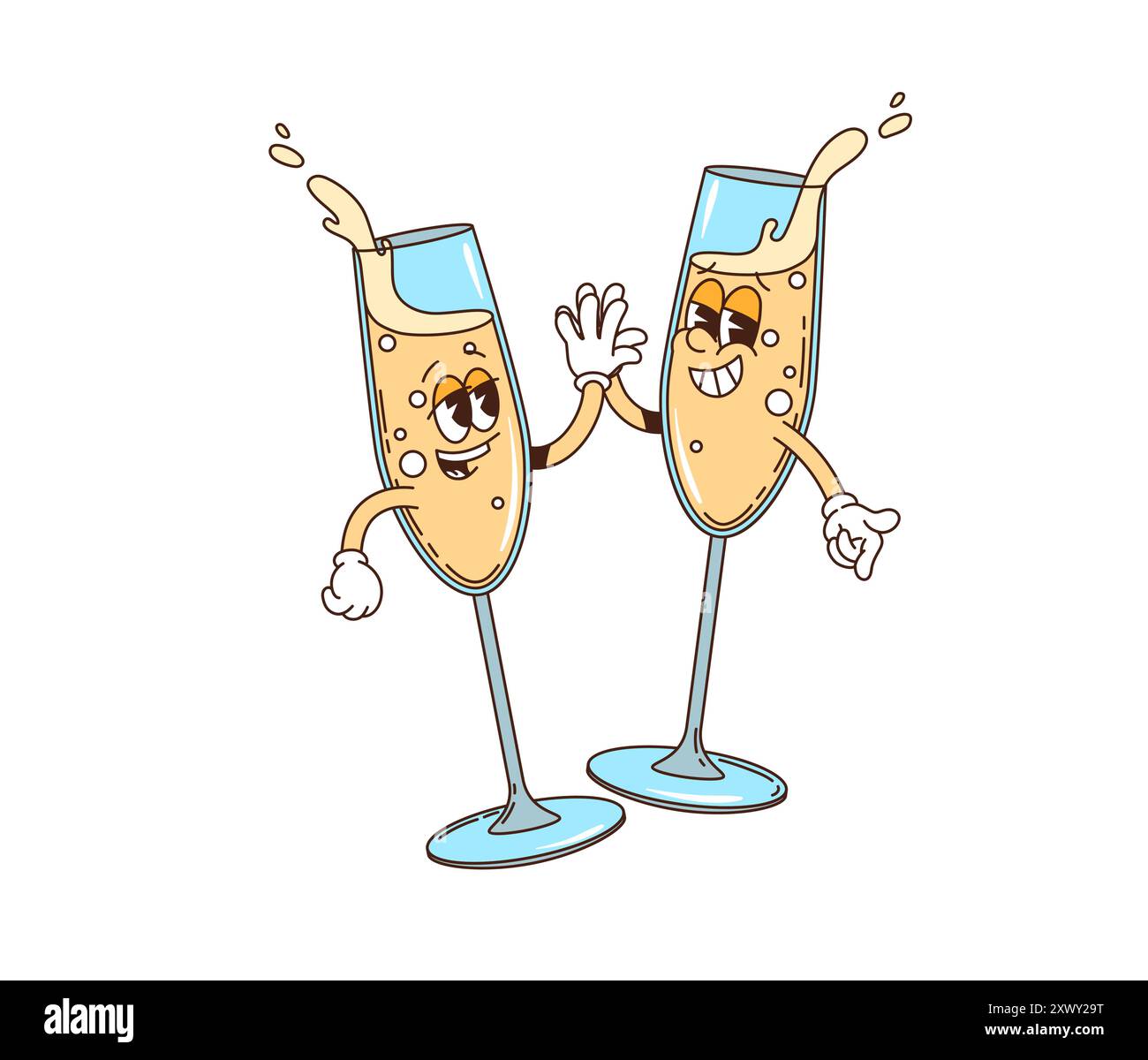 Bubbly Champagne Bubbles Cartoons