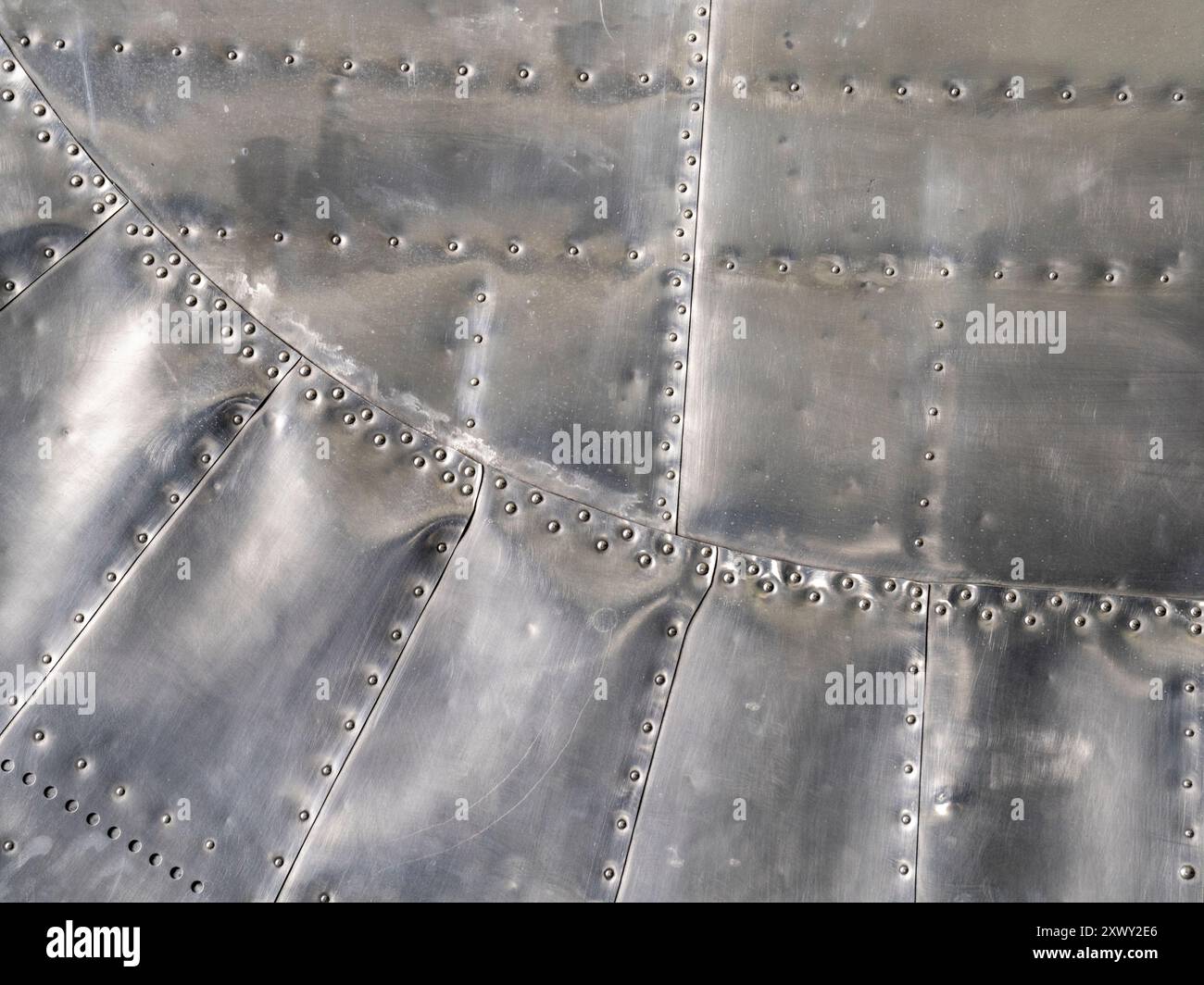 Riveted metal panels in a vintage war plane Stock Photo - Alamy