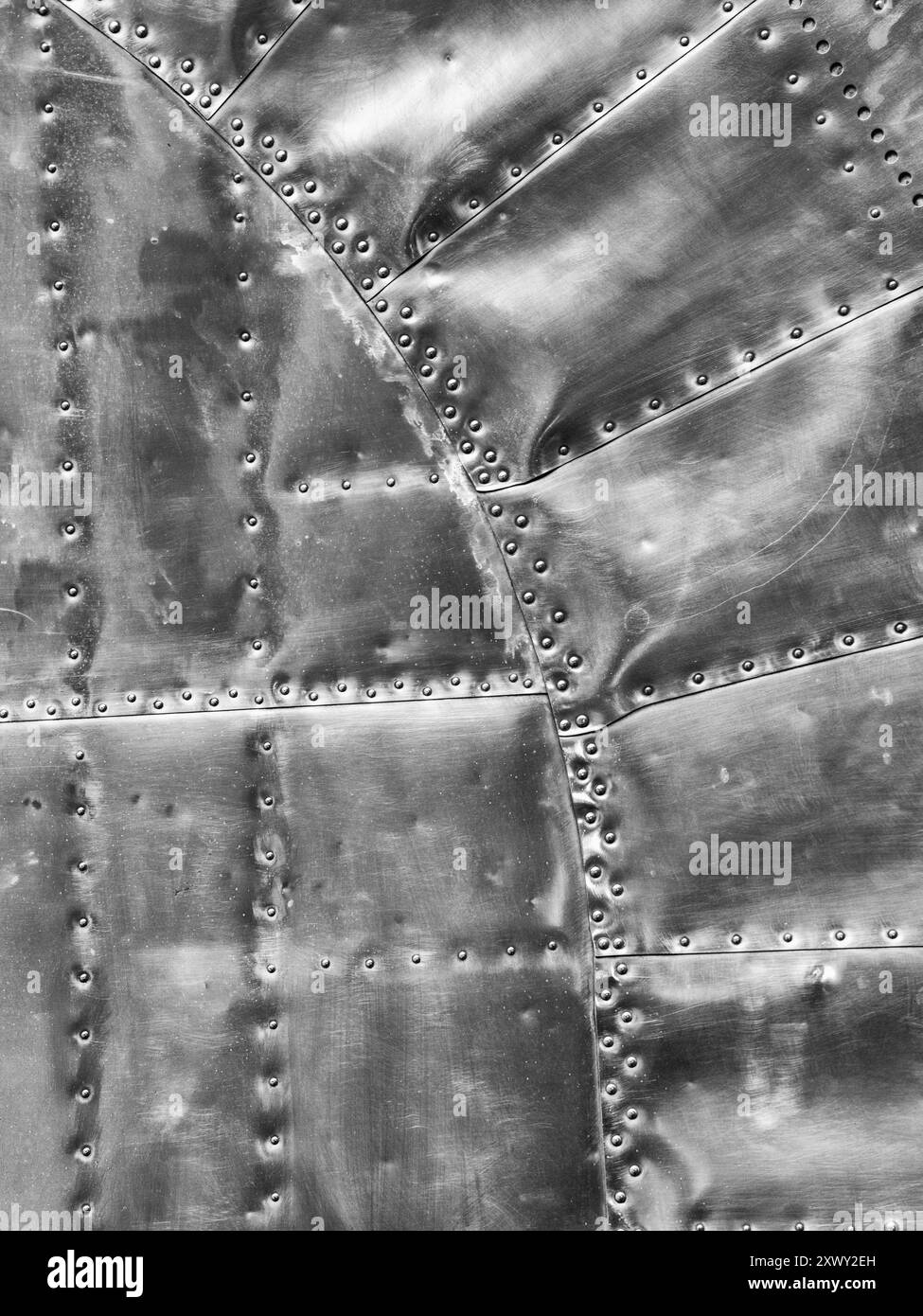 Riveted metal panels in a vintage war plane Stock Photo - Alamy