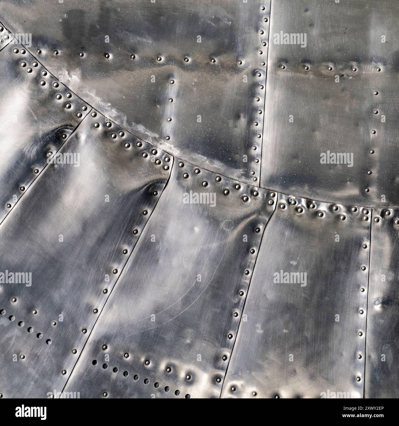 Riveted metal panels in a vintage war plane Stock Photo - Alamy