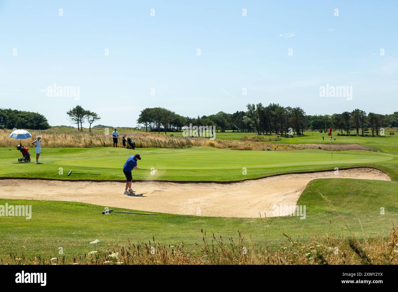 Golf Green on The Golf d'Etretat golf course, Etretat, Normandy, France ...