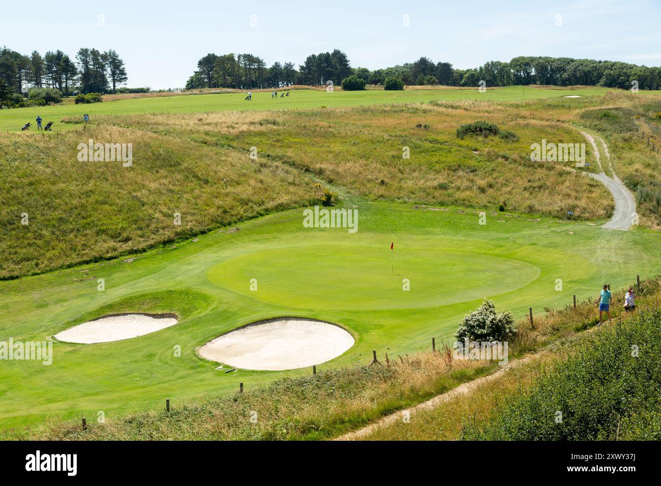 Golf Green on The Golf d'Etretat golf course, Etretat, Normandy, France ...