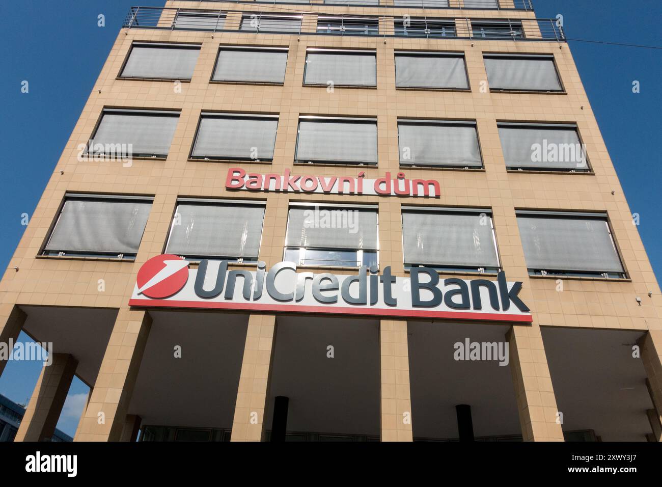 UniCredit Bank Logo Company, on building Prague Czech Republic Stock ...
