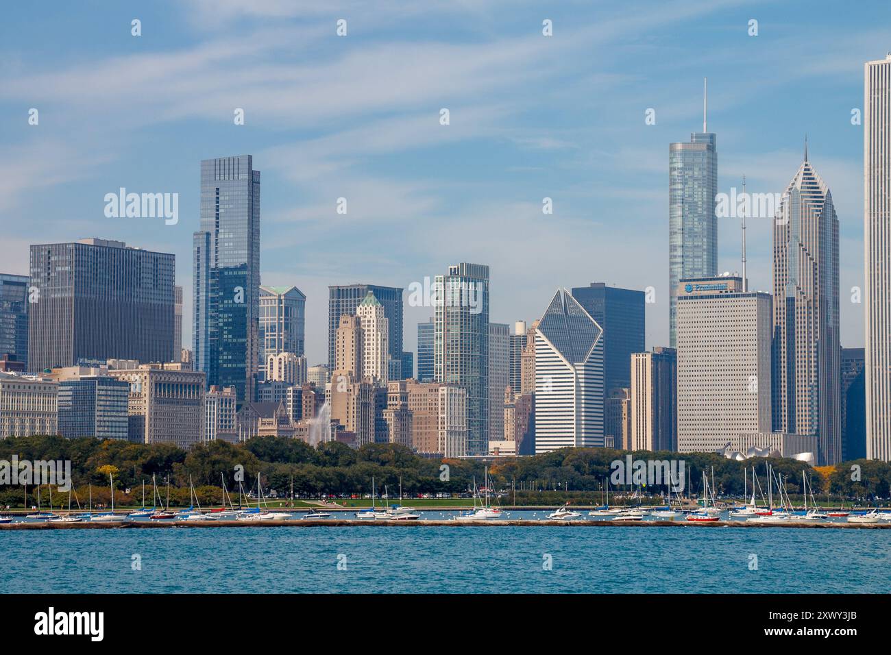 The Lake Michigan, Trump International Hotel and Tower and the Modern ...