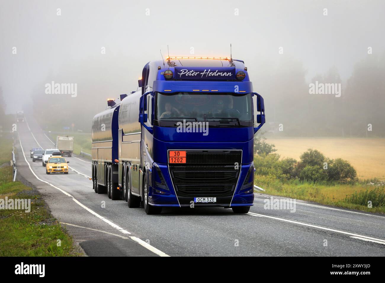 Beautiful blue Volvo FH16 year 2022 fuel tanker of Peter Hedman Akeri ...