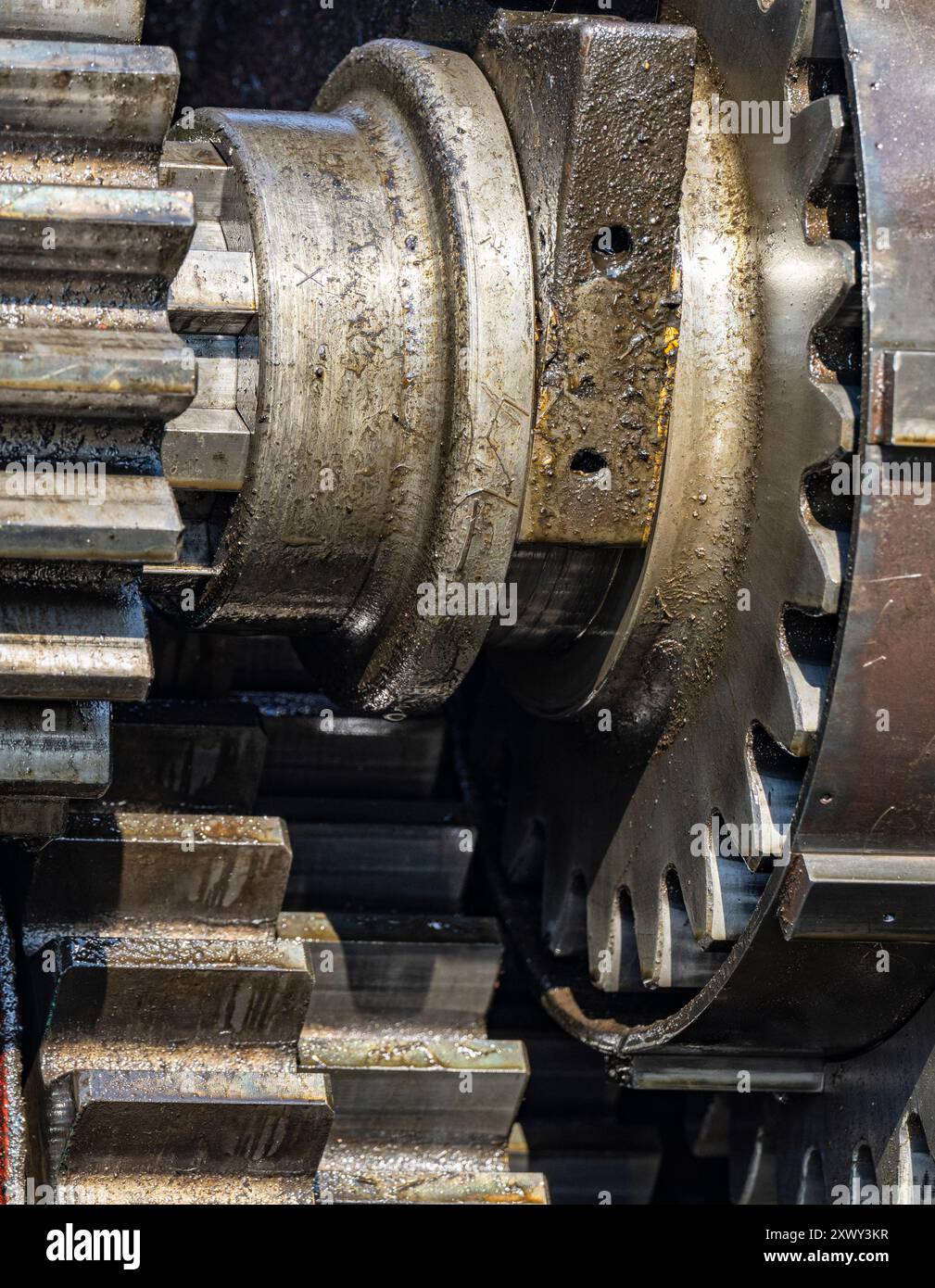 Gears on an old tractor Stock Photo - Alamy