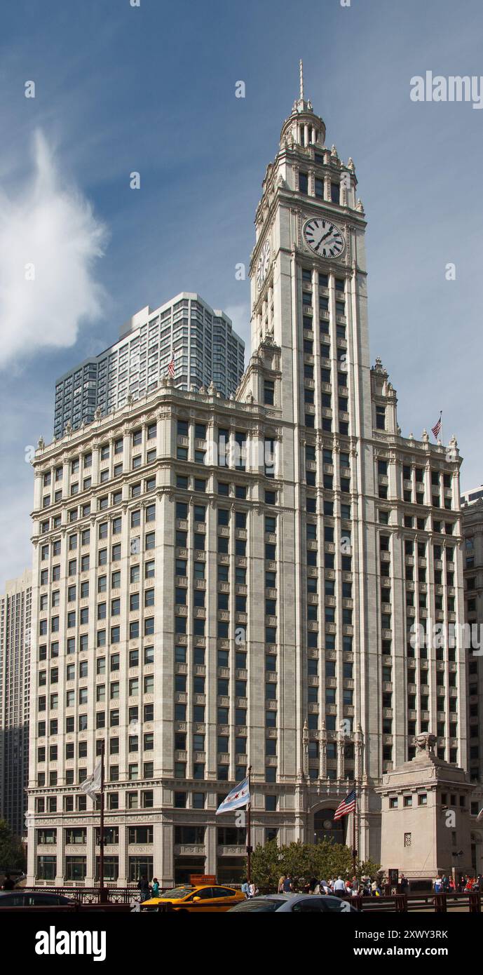 The Wrigley building iconic modern architecture building in downtown ...