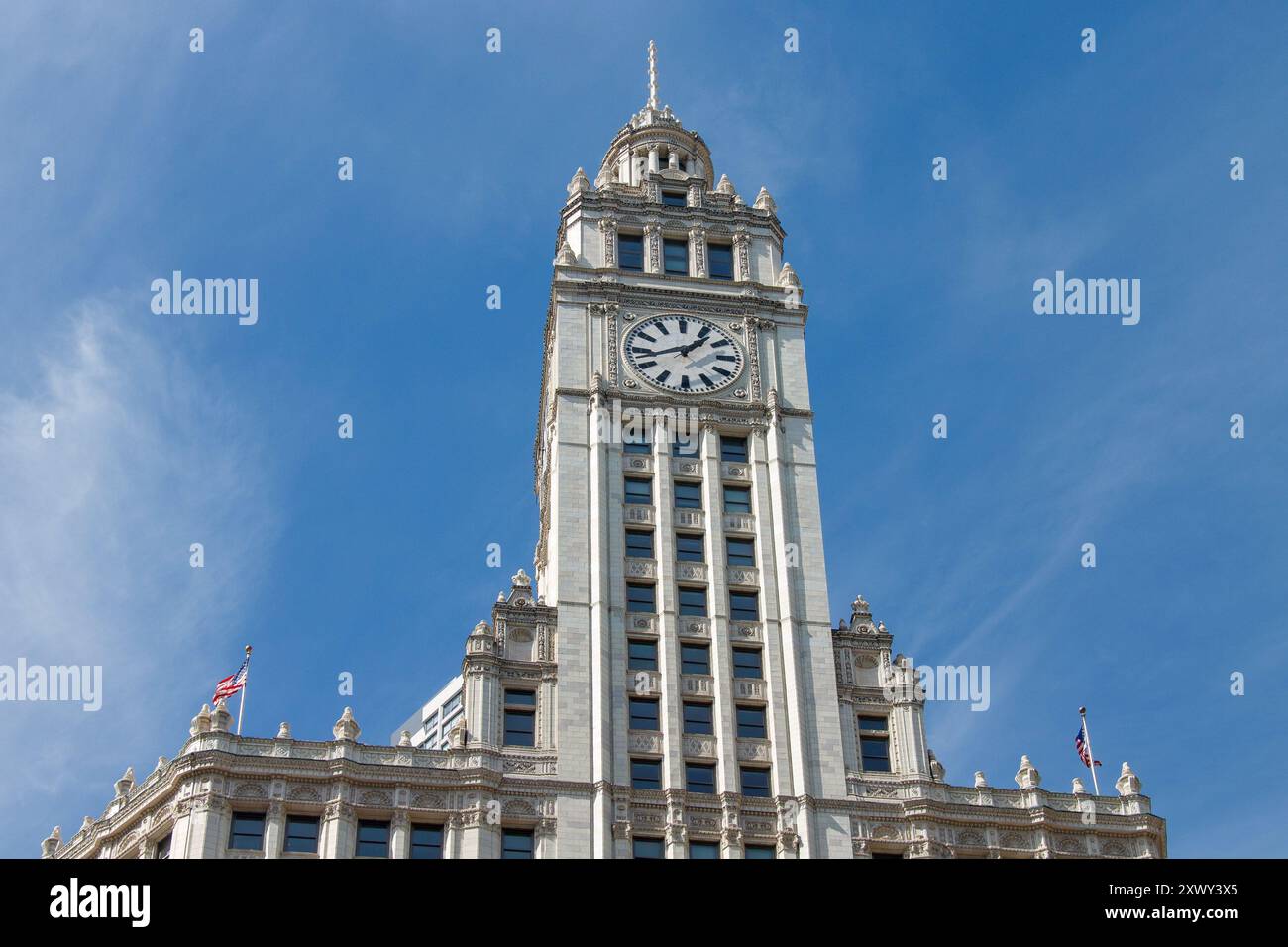 The Wrigley building iconic modern architecture building in downtown ...