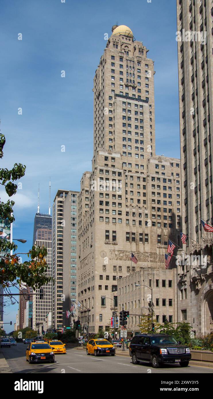 The art deco iconic InterContinental Magnificent Mile buildin and the ...