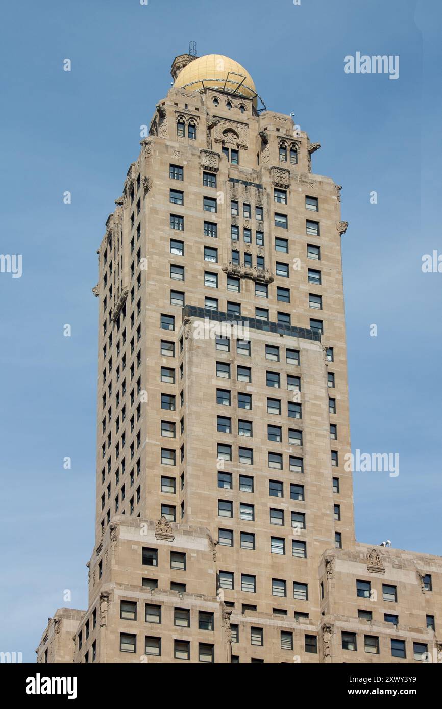 Detail of the top of the art deco iconic InterContinental Magnificent ...