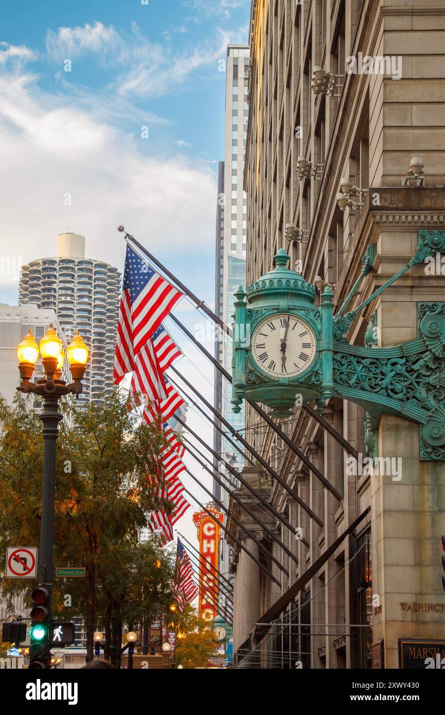 Iconic Street Clock at Marshall Fields now Macys historical building at ... Iconic Street Clock at Marshall Fields now Macys historical building at ...