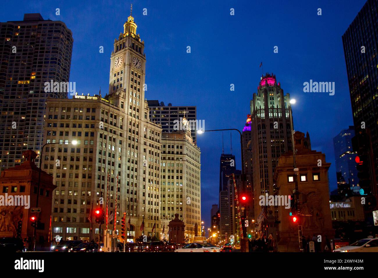 The iconic Wrigley Building and the Tribune Tower modern architecture ...