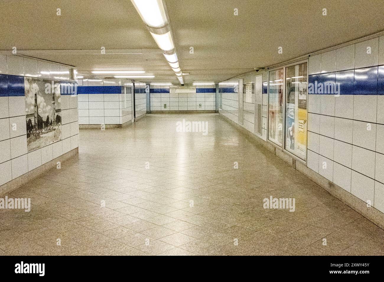 U-Bahn Station Interior Berlin, Germany, Interior of Weberwiese U-Bahn ...
