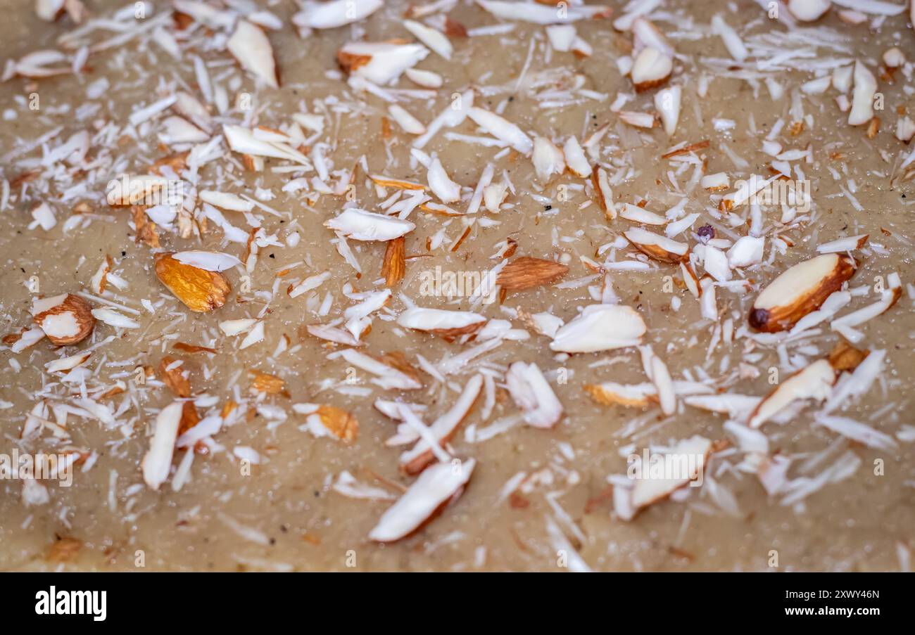 almonds chopped at sweet with narrow focus from flat angle Stock Photo ...