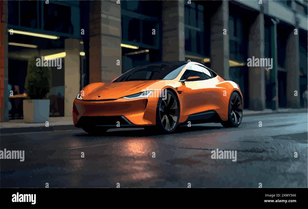 The Future of Transportation- Exploring Electric Car Stock Vector Image ...