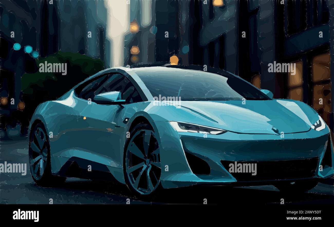 Electric Car- The Future of Sustainable Transportation Stock Vector ...