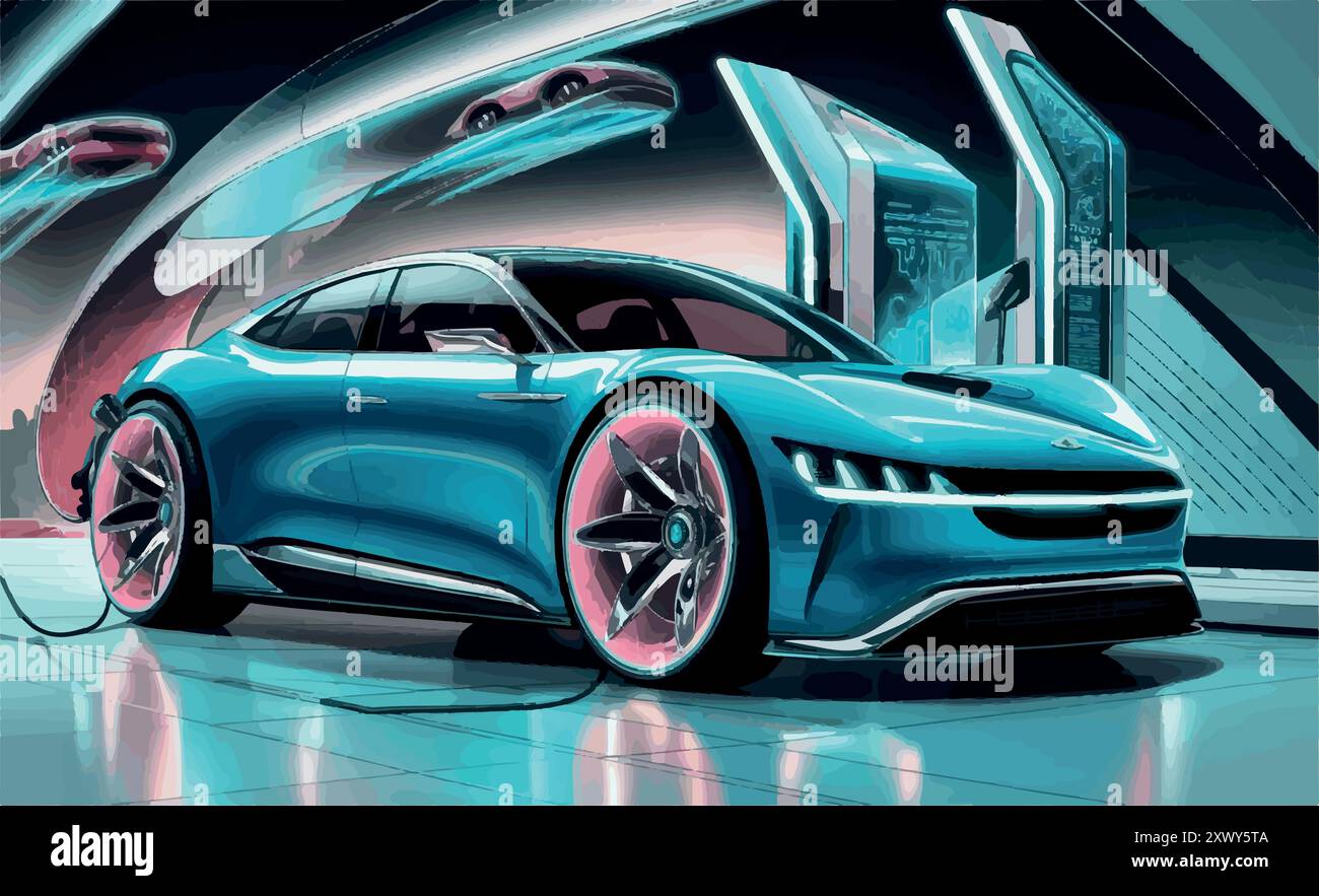 Electric Cars Are Shaping the Future of Transportation Stock Vector ...