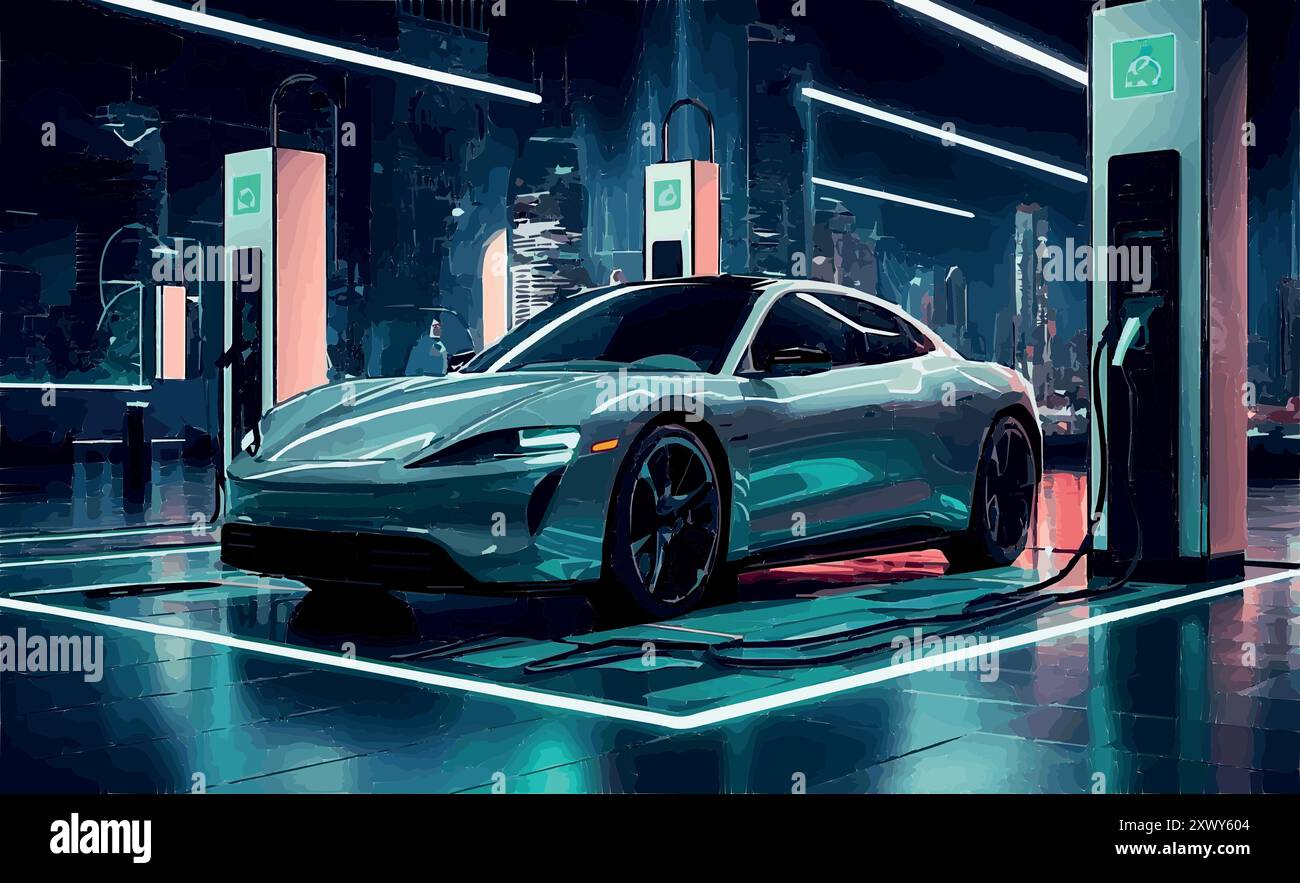 Electric Car is The Eco-Friendly Choice Stock Vector Image & Art - Alamy