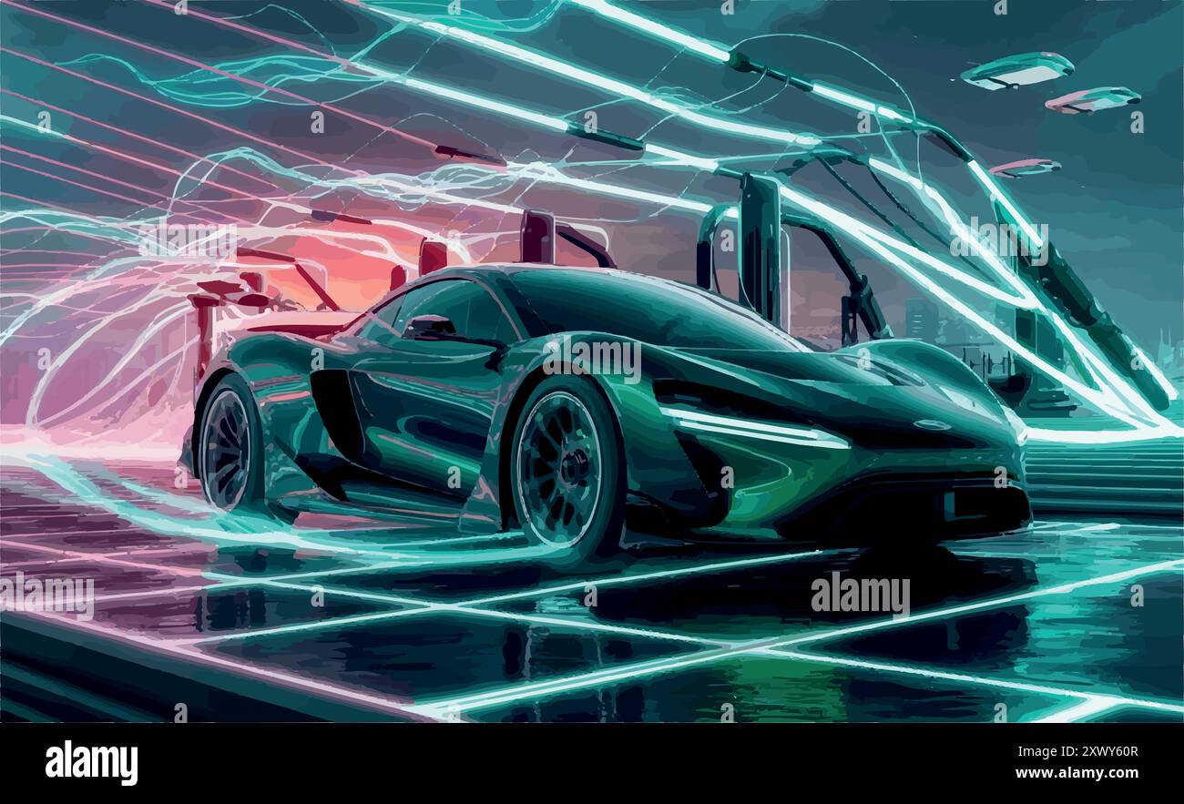 Battery vehicles Stock Vector Images - Alamy