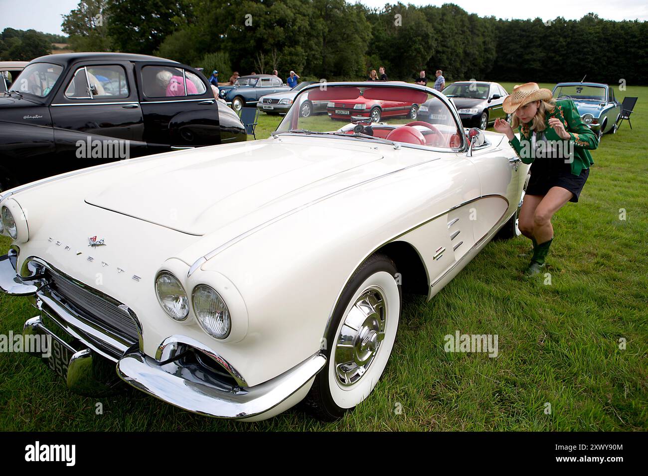 Rachel Corke with her 1961 Chevrolet Corvette at the Classics at ...