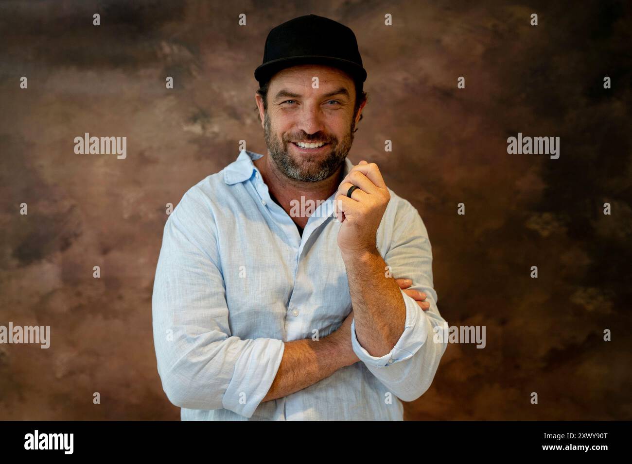 Reality TV host T.J. Lavin poses in New York on July 30, 2024, to ...