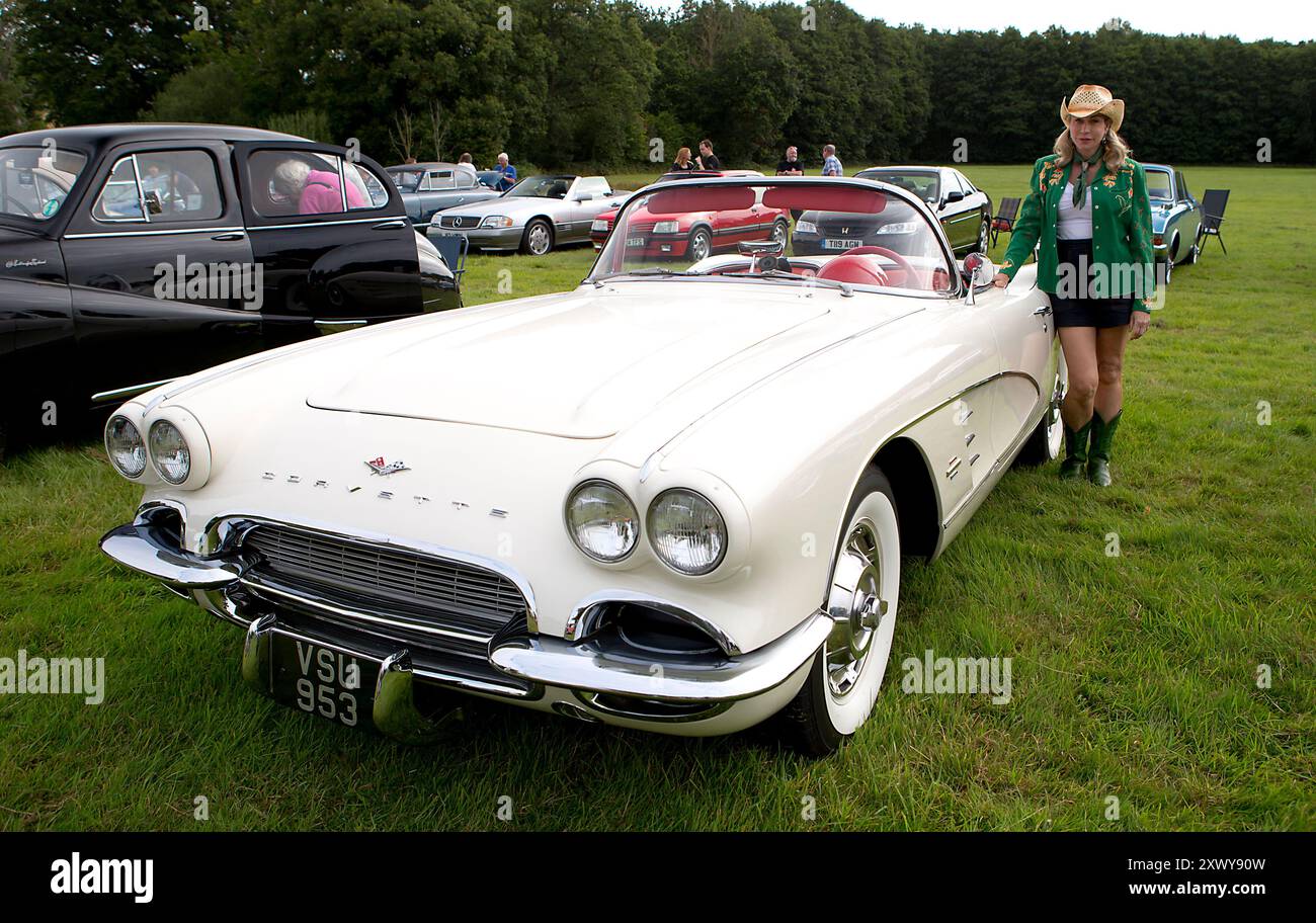 Rachel Corke with her 1961 Chevrolet Corvette at the Classics at ...
