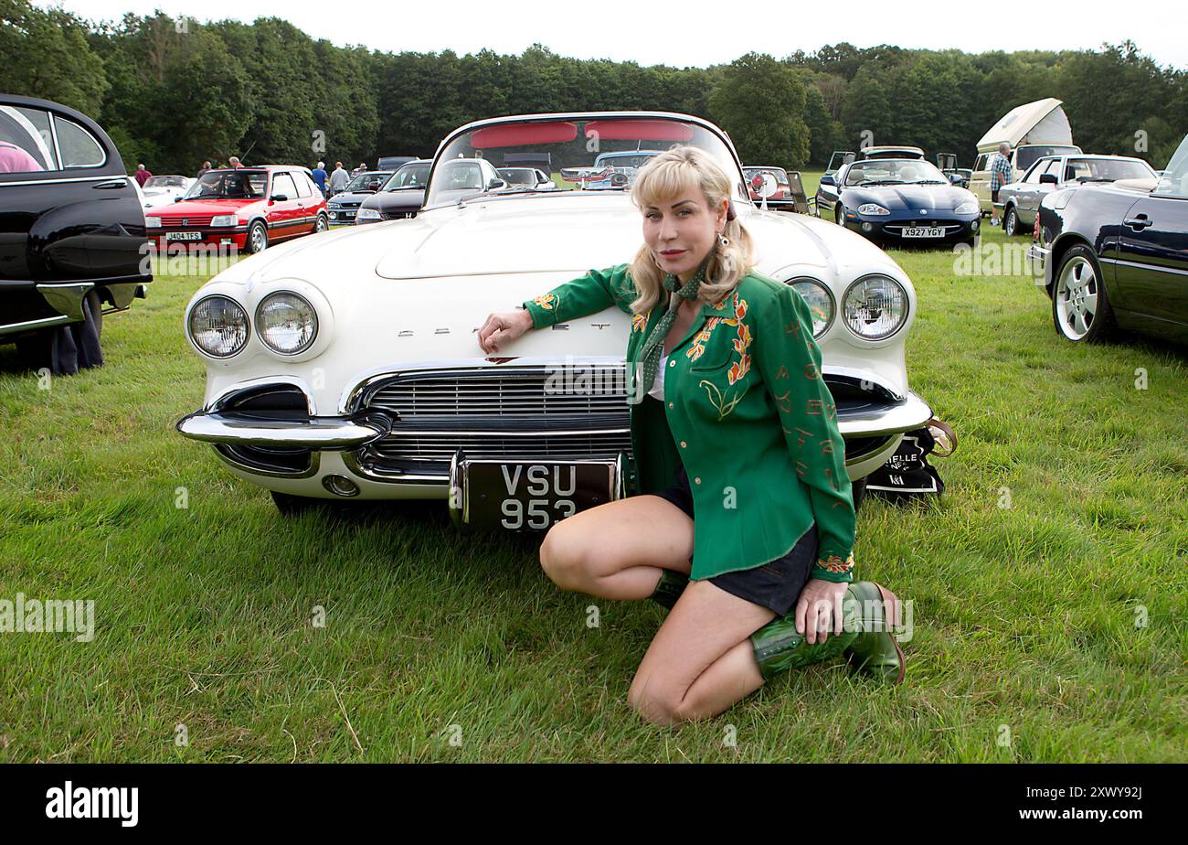 Rachel Corke with her 1961 Chevrolet Corvette at the Classics at ...