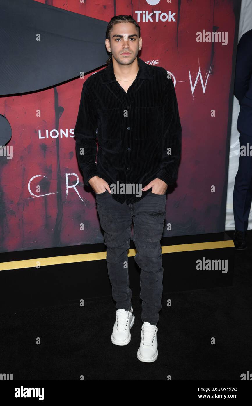 New York, USA. 20th Aug, 2024. Zachary Quintero attending The Crow film ...