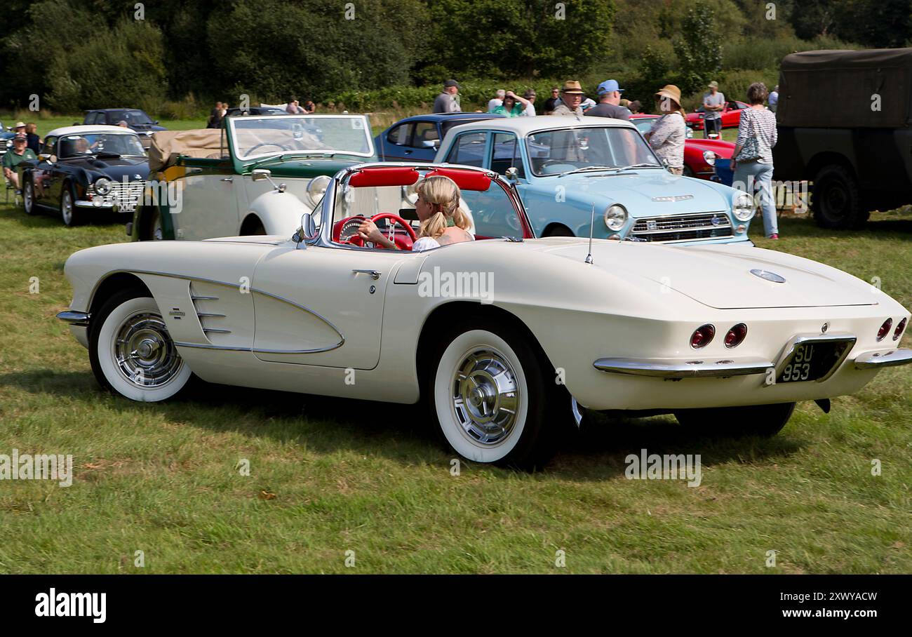 Rachel Corke with her 1961 Chevrolet Corvette at the Classics at ...