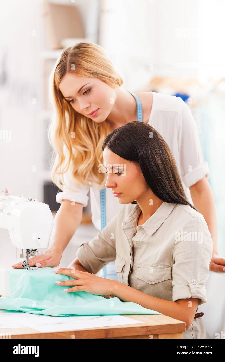 They are always ready to help each other. Two confident young women ...
