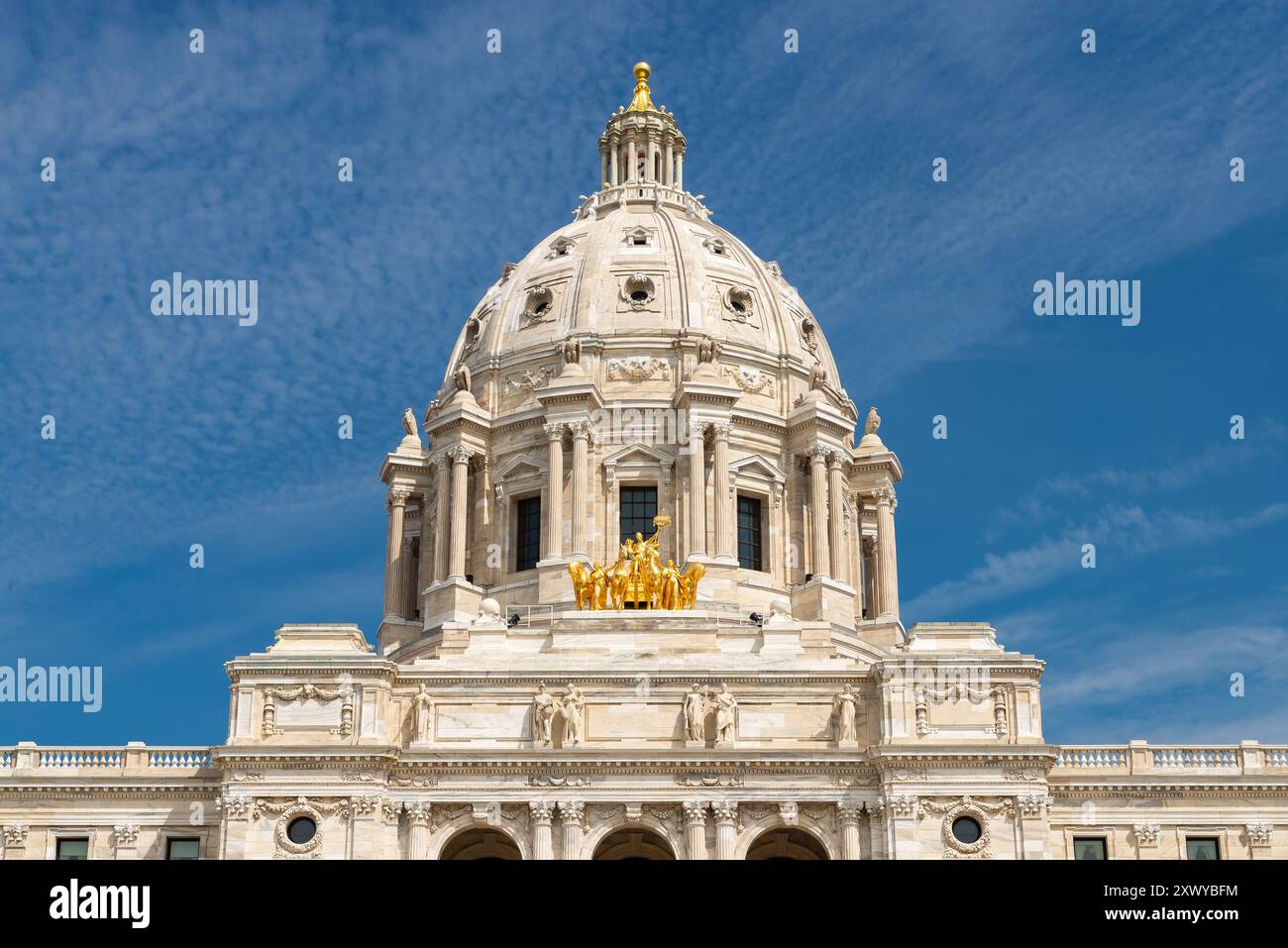 Exterior of the Minnesota State Capitol Building, built between 1896 ...
