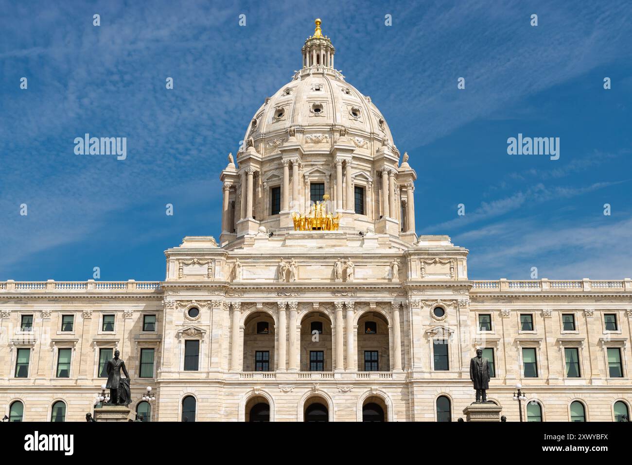 Exterior of the Minnesota State Capitol Building, built between 1896 ...