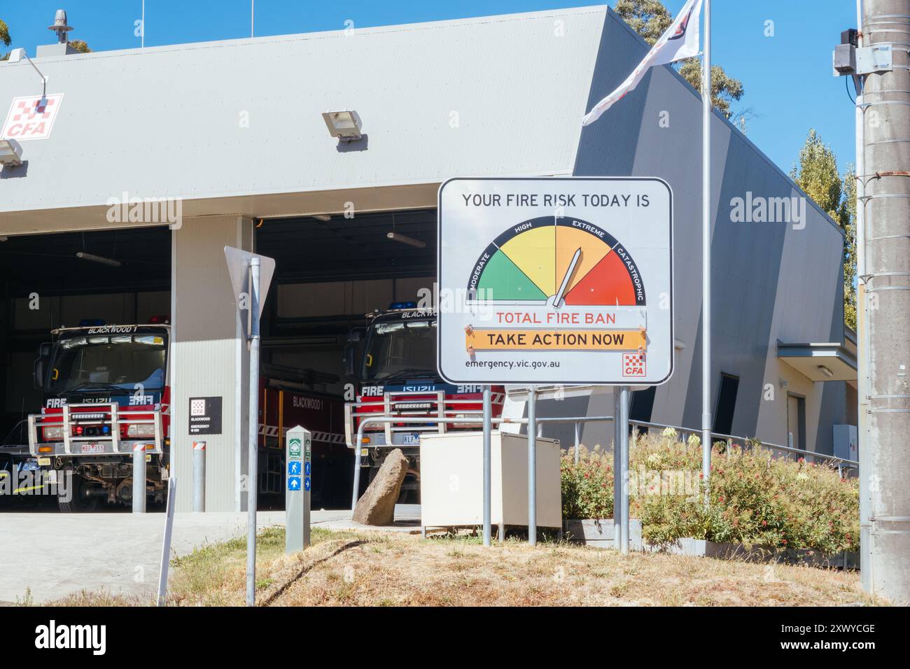 Blackwood Fire Station in Victoria Australia Stock Photo - Alamy