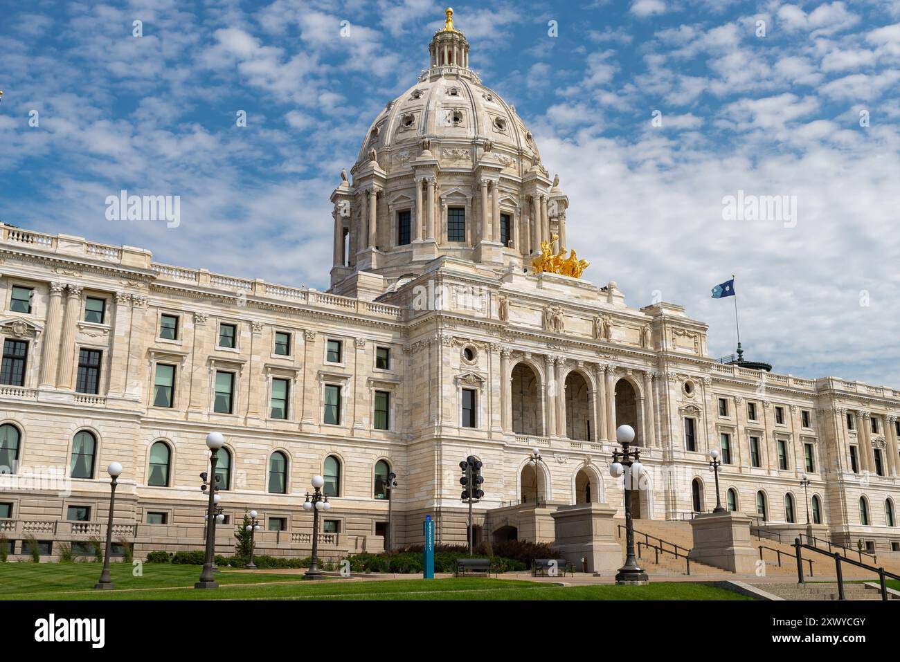 Exterior of the Minnesota State Capitol Building, built between 1896 ...