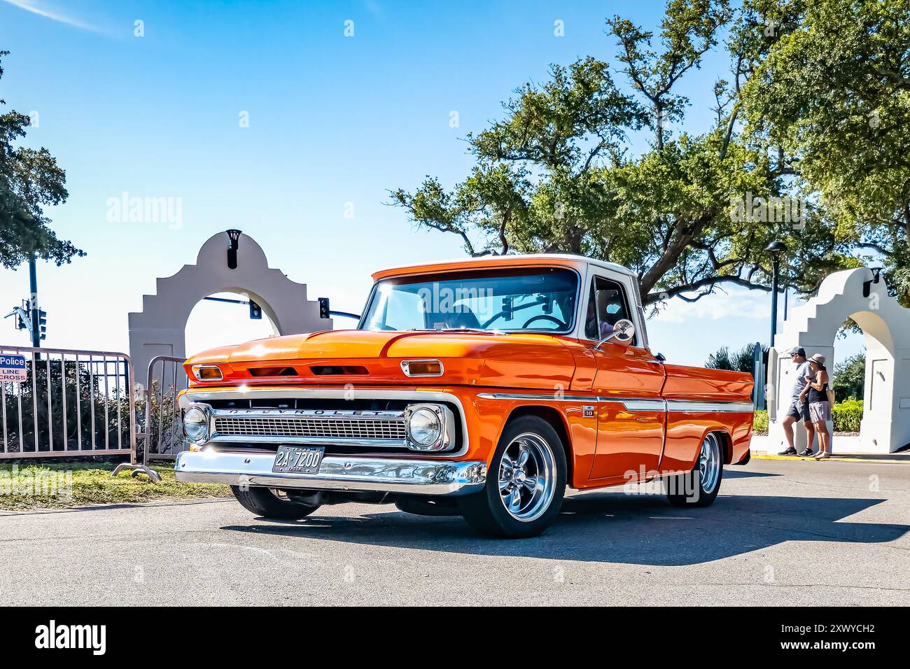 Gulfport, MS - October 02, 2023: Low perspective front corner view of a ...