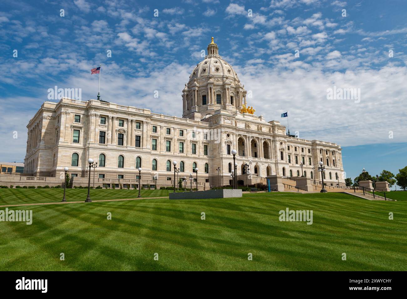 Exterior of the Minnesota State Capitol Building, built between 1896 ...