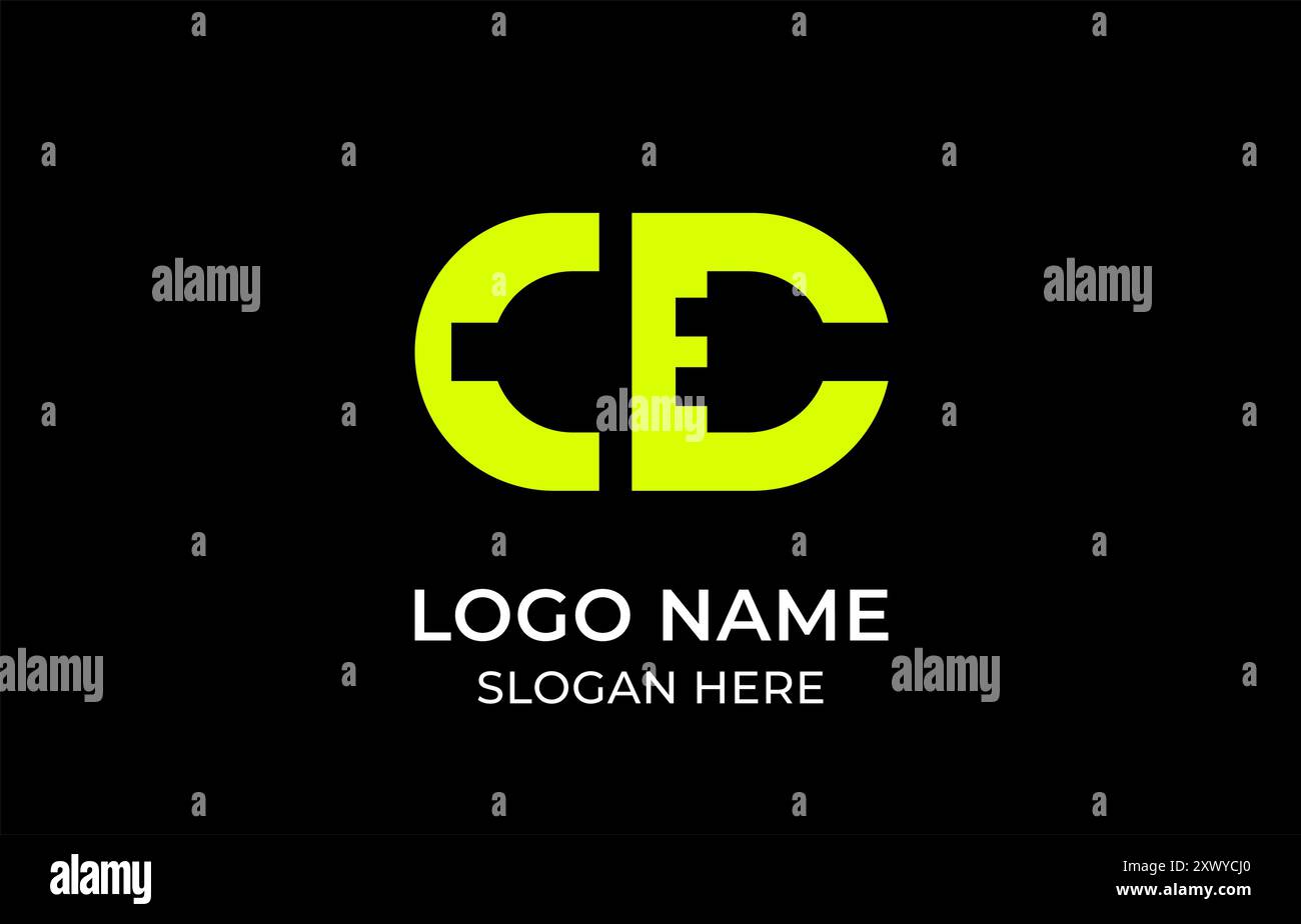 Logo Letter C D combined electric socket with negative space, power ...