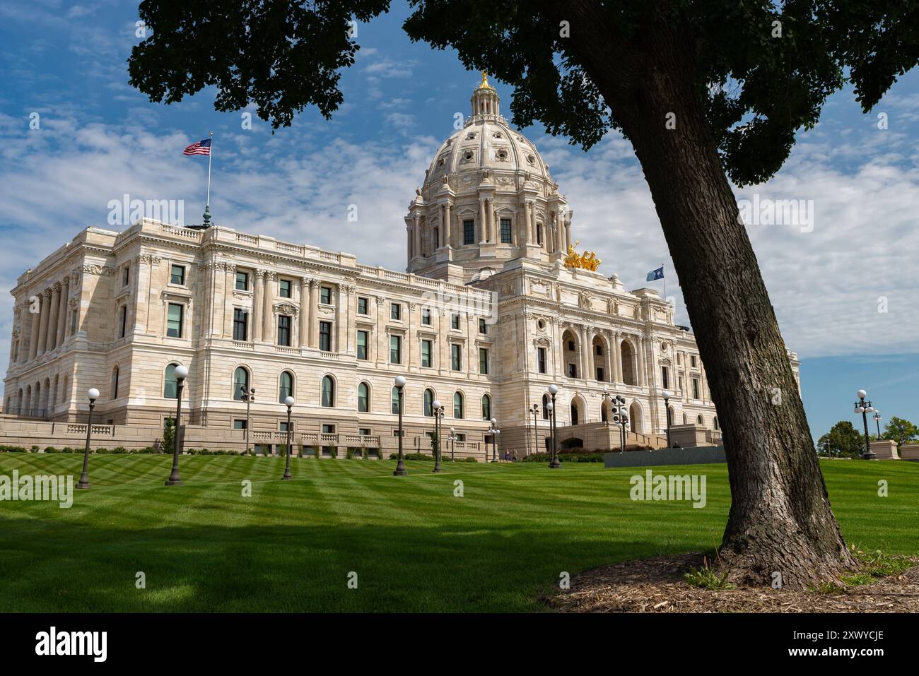 Exterior of the Minnesota State Capitol Building, built between 1896 ...