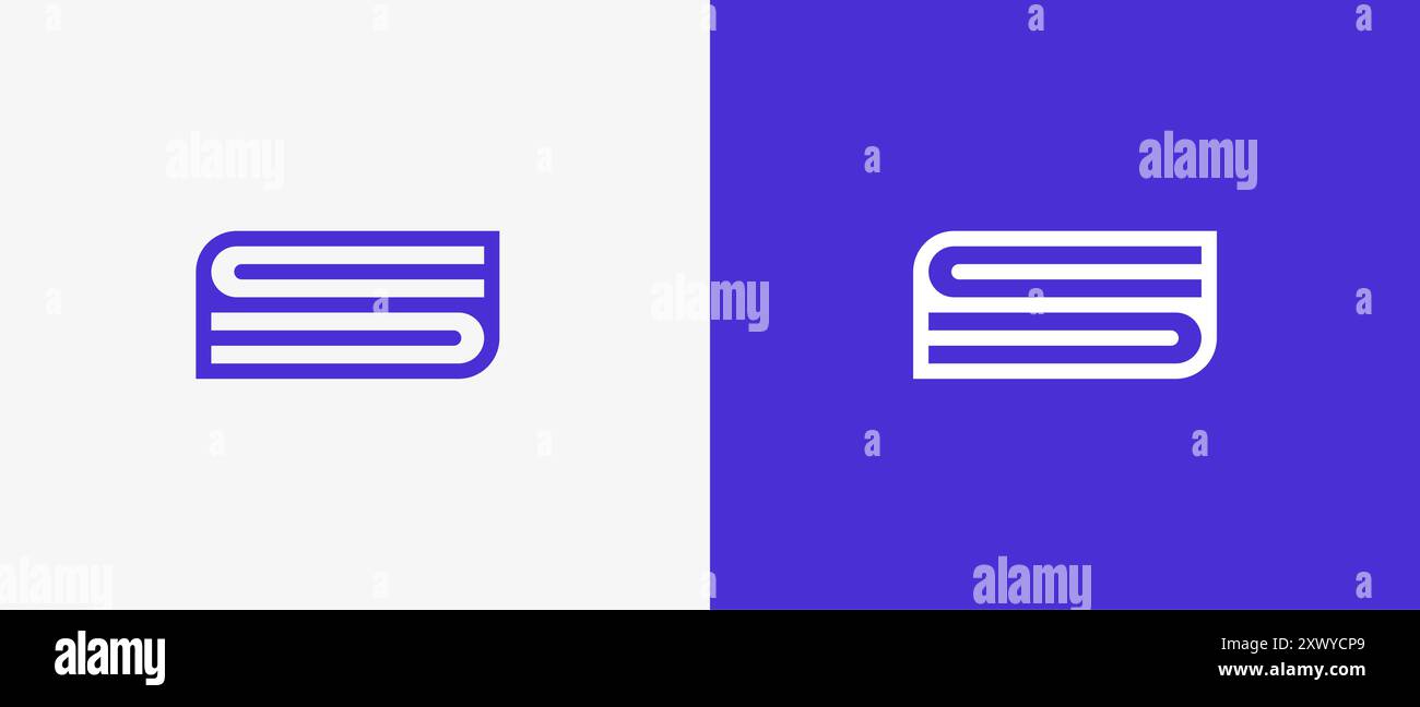 Logo literature or book and letter S, book, library, reading ...