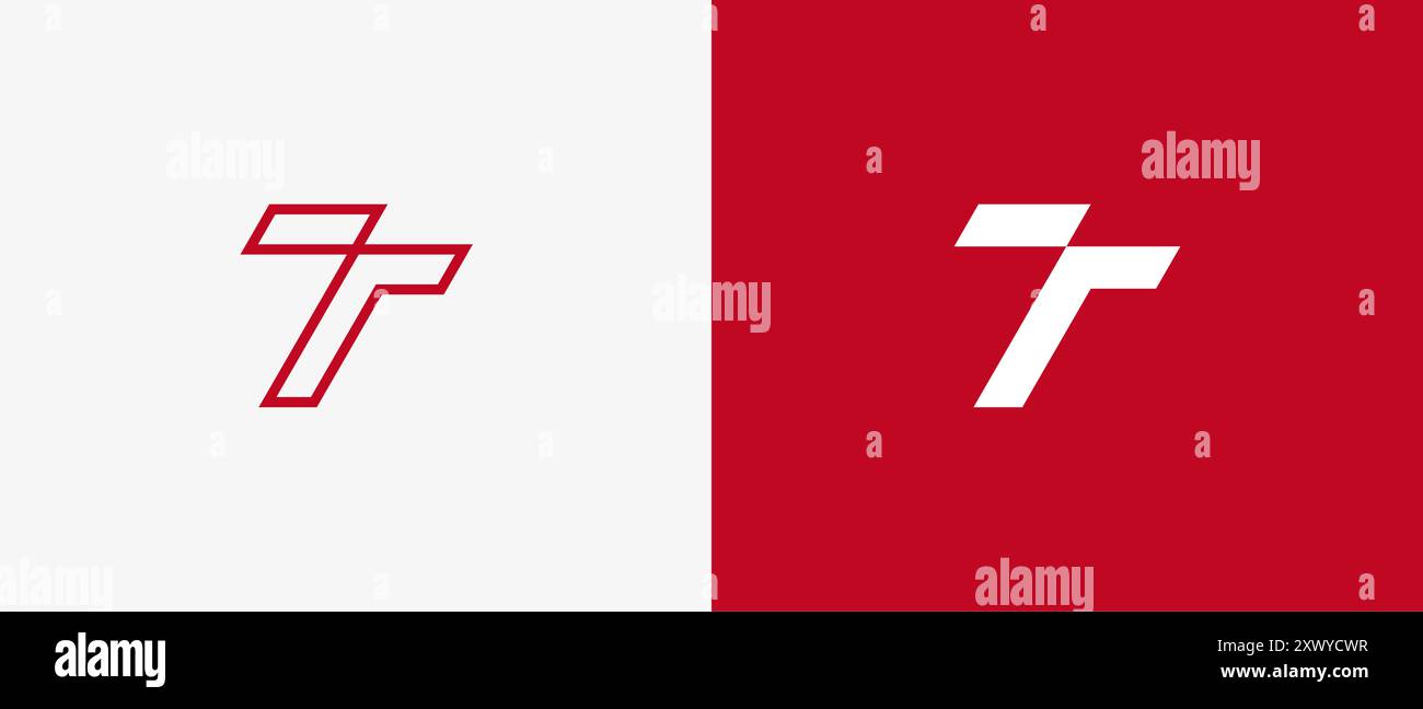 Logo minimalist geometric letter t with fast motion. speed, race ...