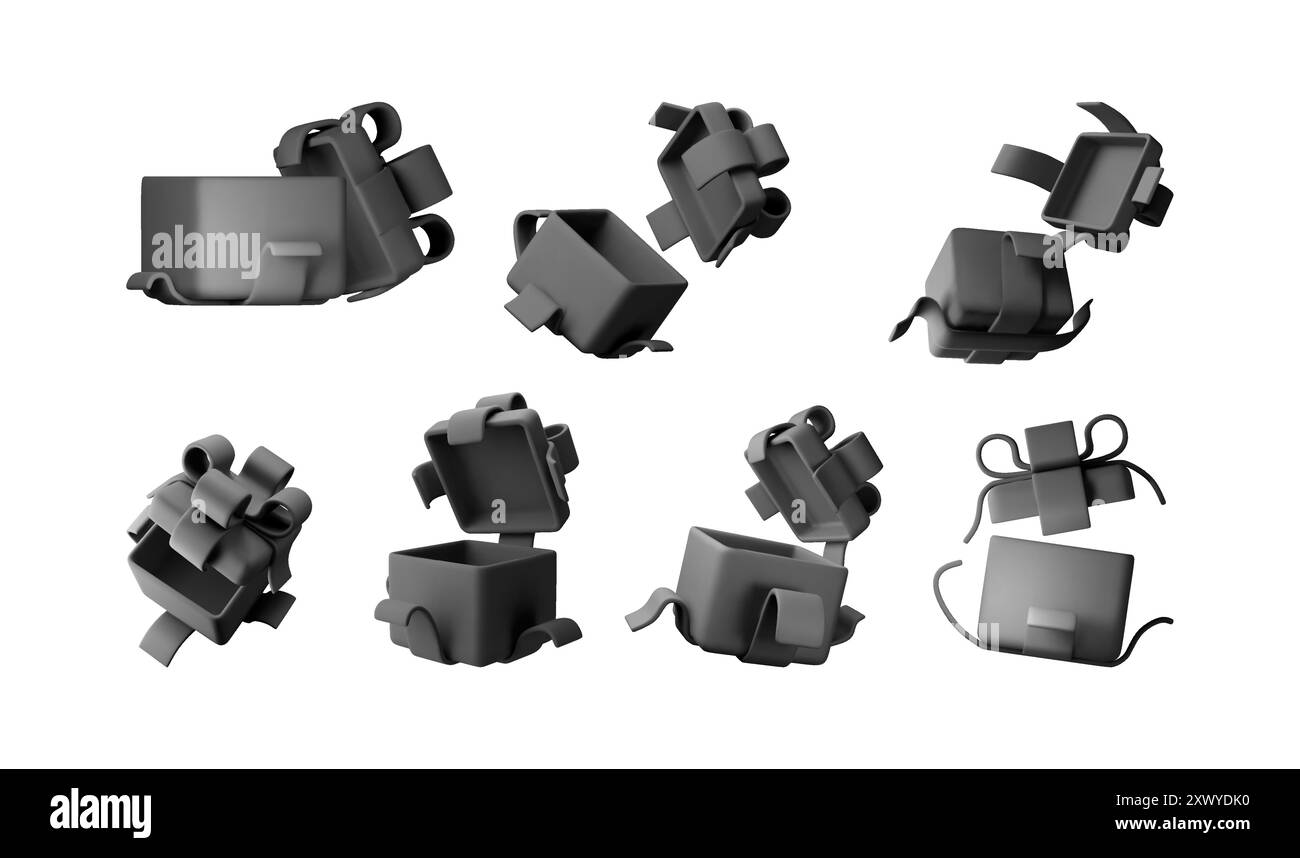 Luxury gift box present Black and White Stock Photos & Images - Alamy