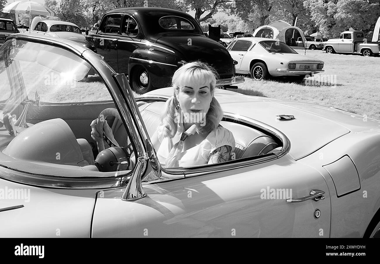 Rachel Corke with her 1961 Chevrolet Corvette at the Classics at ...
