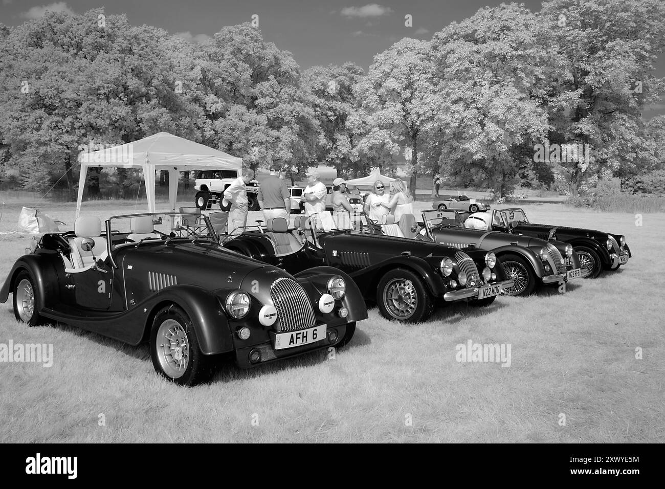 Morgan cars line-up at the Classics at Penshurst Car Show at Penshurst ...