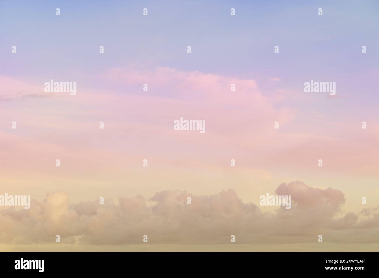 Iridescent colorful gradient cloudy sky wallpaper. Copy space ...