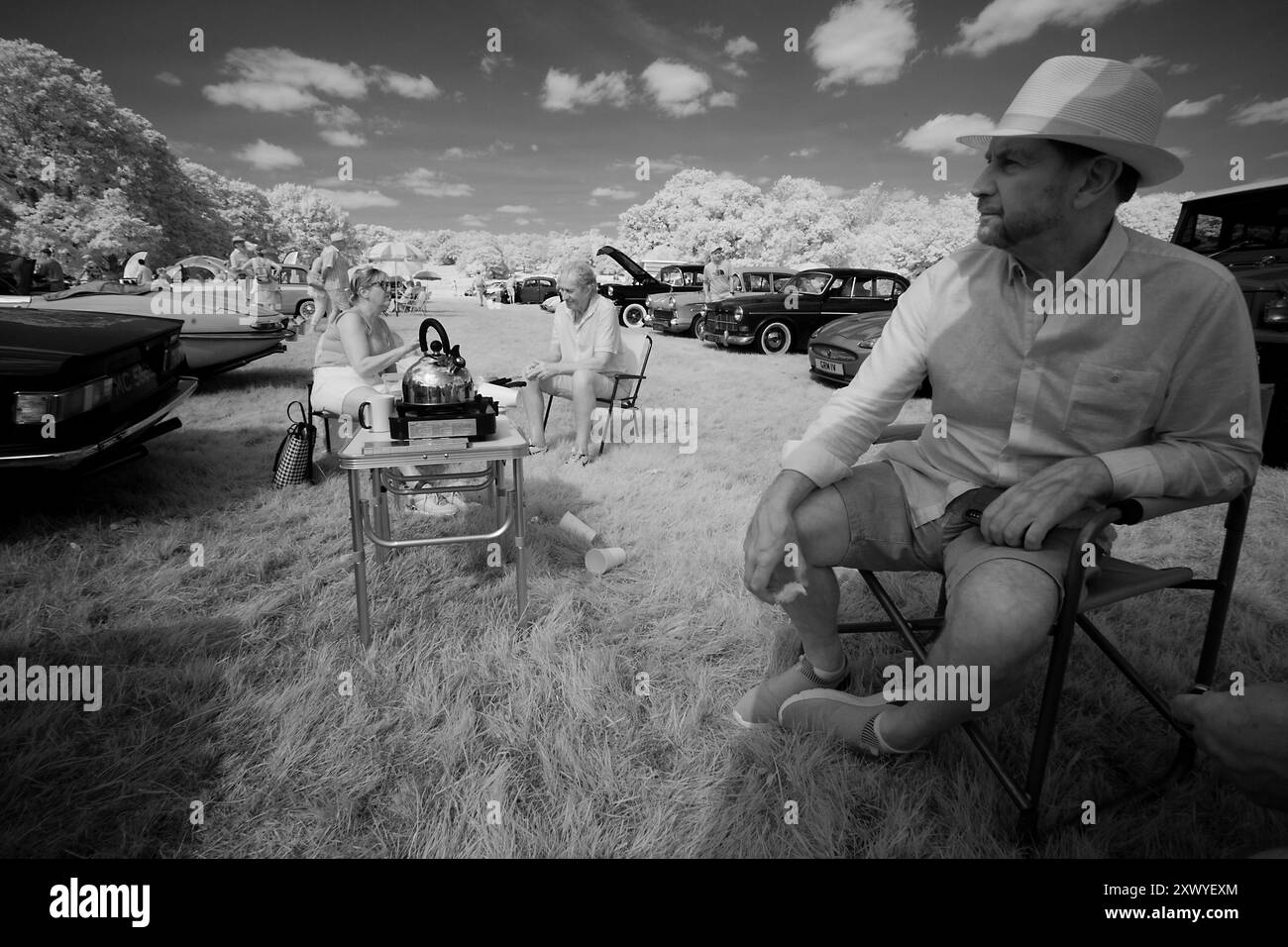 Marc Ellerby, (MGA owner), at the Classics at the Penshurst Car Show at ...