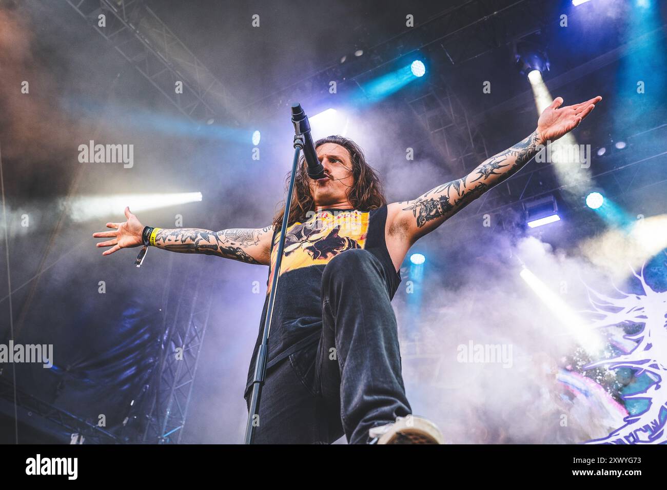Horsens, Denmark. 17th, August 2024. The Danish death metal band Baest ...