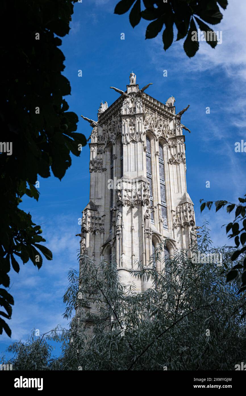 The Saint-Jacques tower ("Tour Saint Jacques"), a UNESCO World Heritage ...