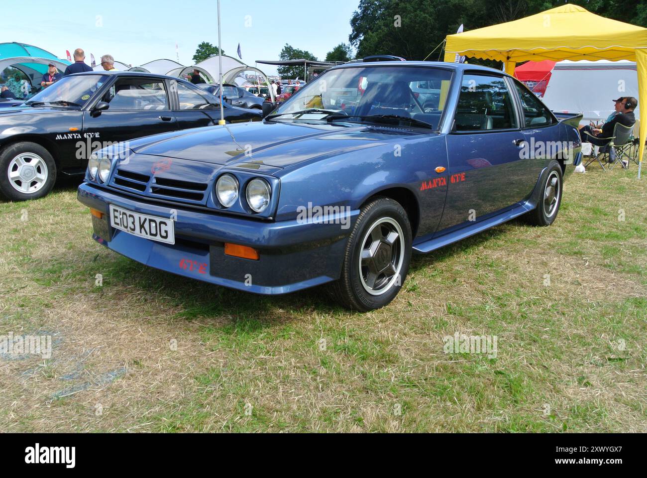 A 1988 Opel Manta GTE parked on display at the 49th Historic Vehicle ...